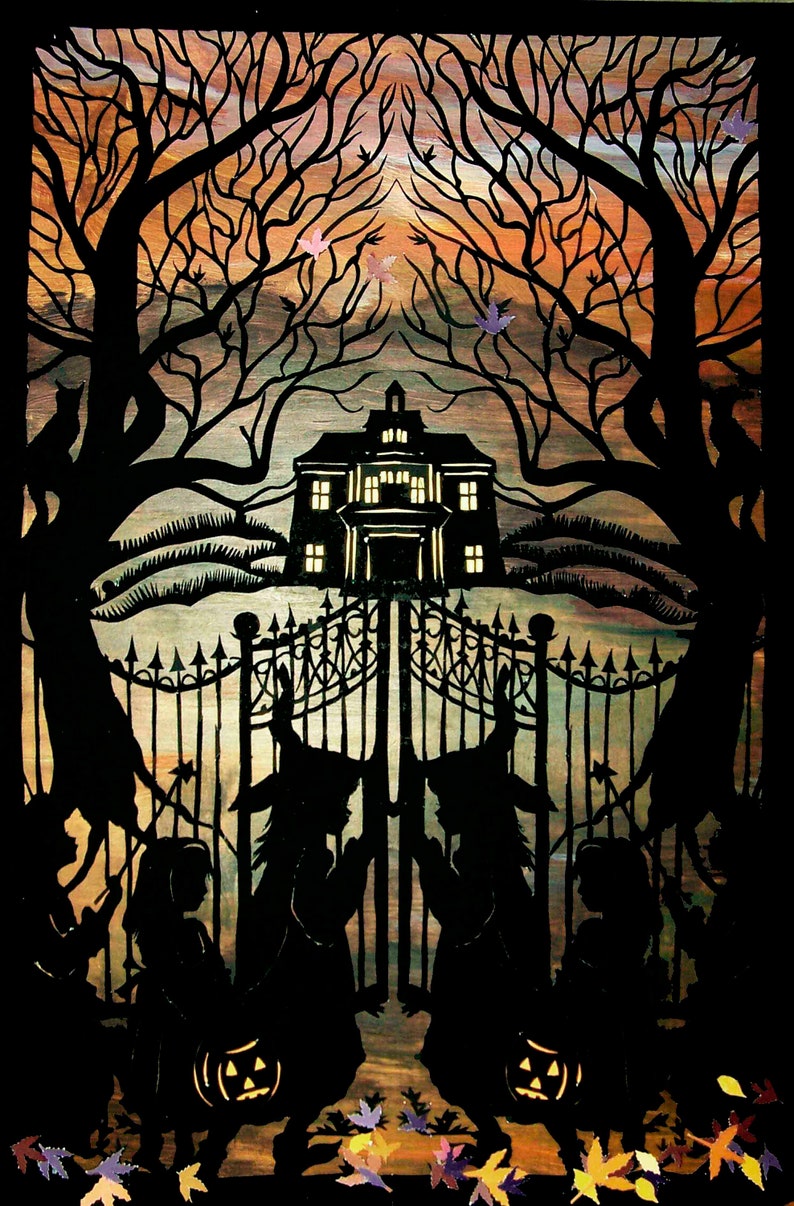 Boo Paper Cut Halloween Print Halloween Witches Halloween - Etsy