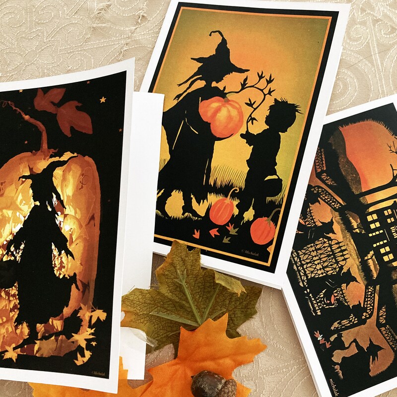 Witch Halloween Card - Etsy