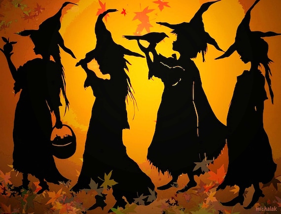 Spooky Witches Print Spooky Halloween Print Witches - Etsy Canada