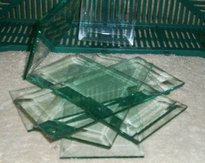 Beveled Glass Rectangles Vintage Art Craft Supply - Etsy