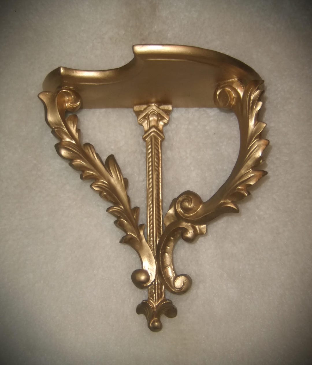 Sconce Bracket SHELF Antique Carved Wood Old Gold Gilded Italian Label ...