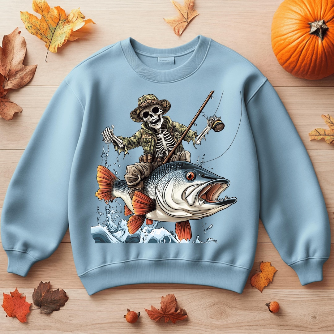 Man Riding Fish PNG, Skeleton Riding Fish PNG, Halloween Fish, Skeleton ...