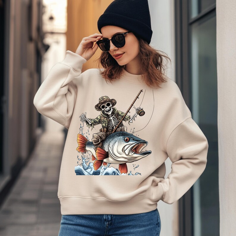 Man Riding Fish PNG, Skeleton Riding Fish PNG, Halloween Fish, Skeleton ...