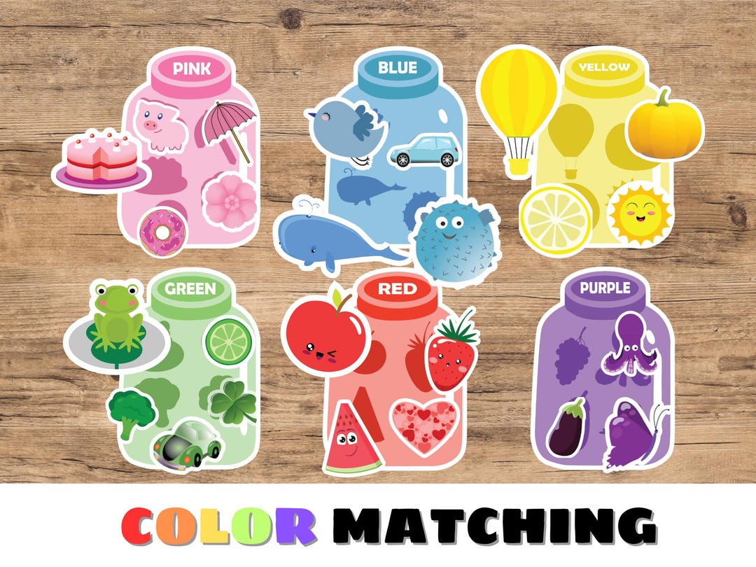 Color Matching Worksheets for Kids, Toddler Color Printables ...