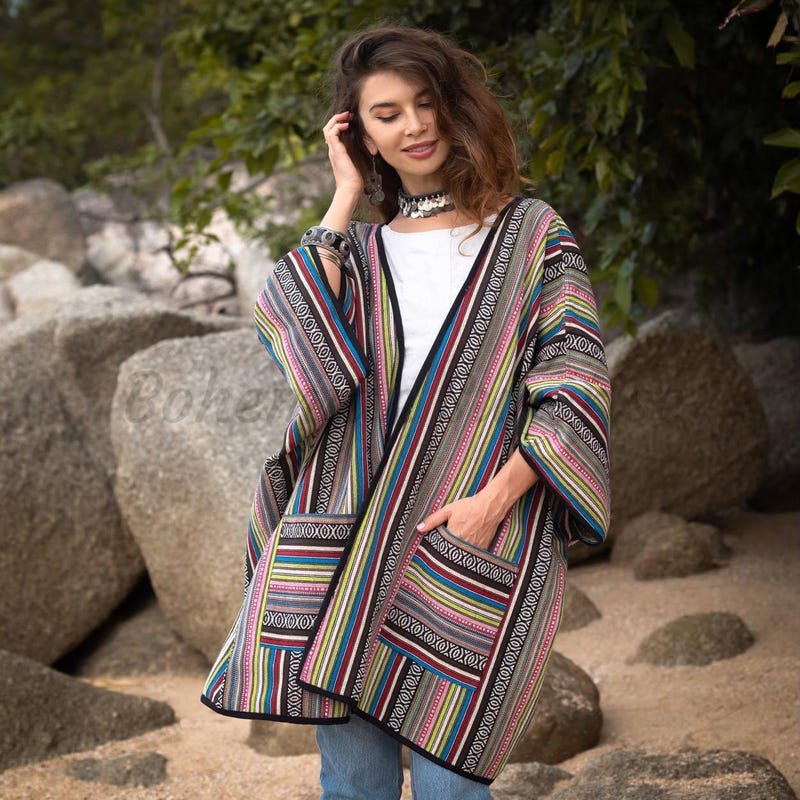 Open Front Poncho - Etsy