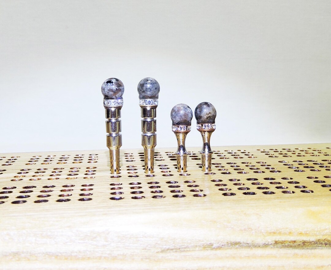 Grey Sodalite Cribbage Pegs: Gray Stone, Tall or Short (SSET OF 2 PEGS ...