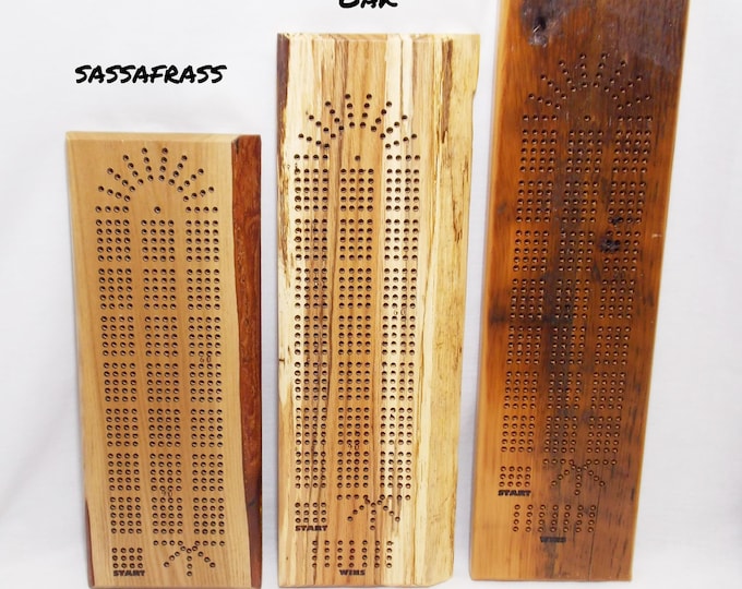 4 Player Rustic Cribbage Boards - Complete With Pegs and Storage Bag - Etsy