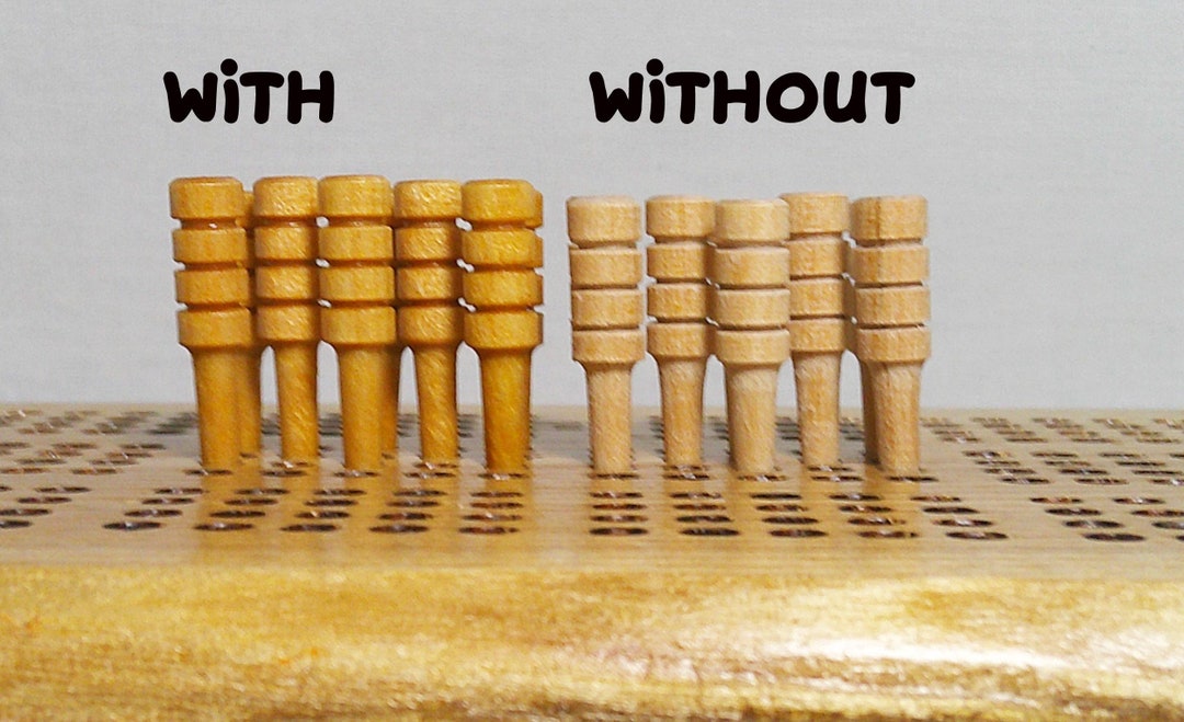 Wooden Replacement Cribbage Pegs - Game Pieces | Unfinished OR Coated ...