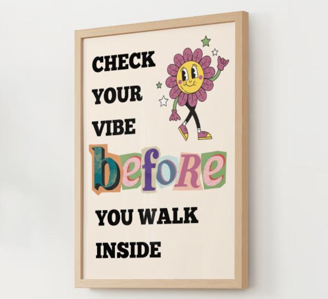 Check Your Vibe Printable Classroom Poster Classroom Decor Educational ...