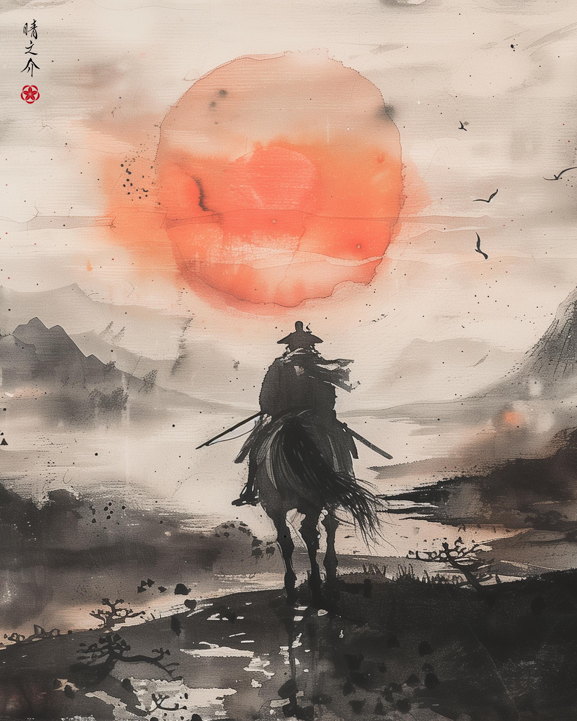 Samurai001 Wall Art Samurai Prints Samurai Poster Printable Digital ...