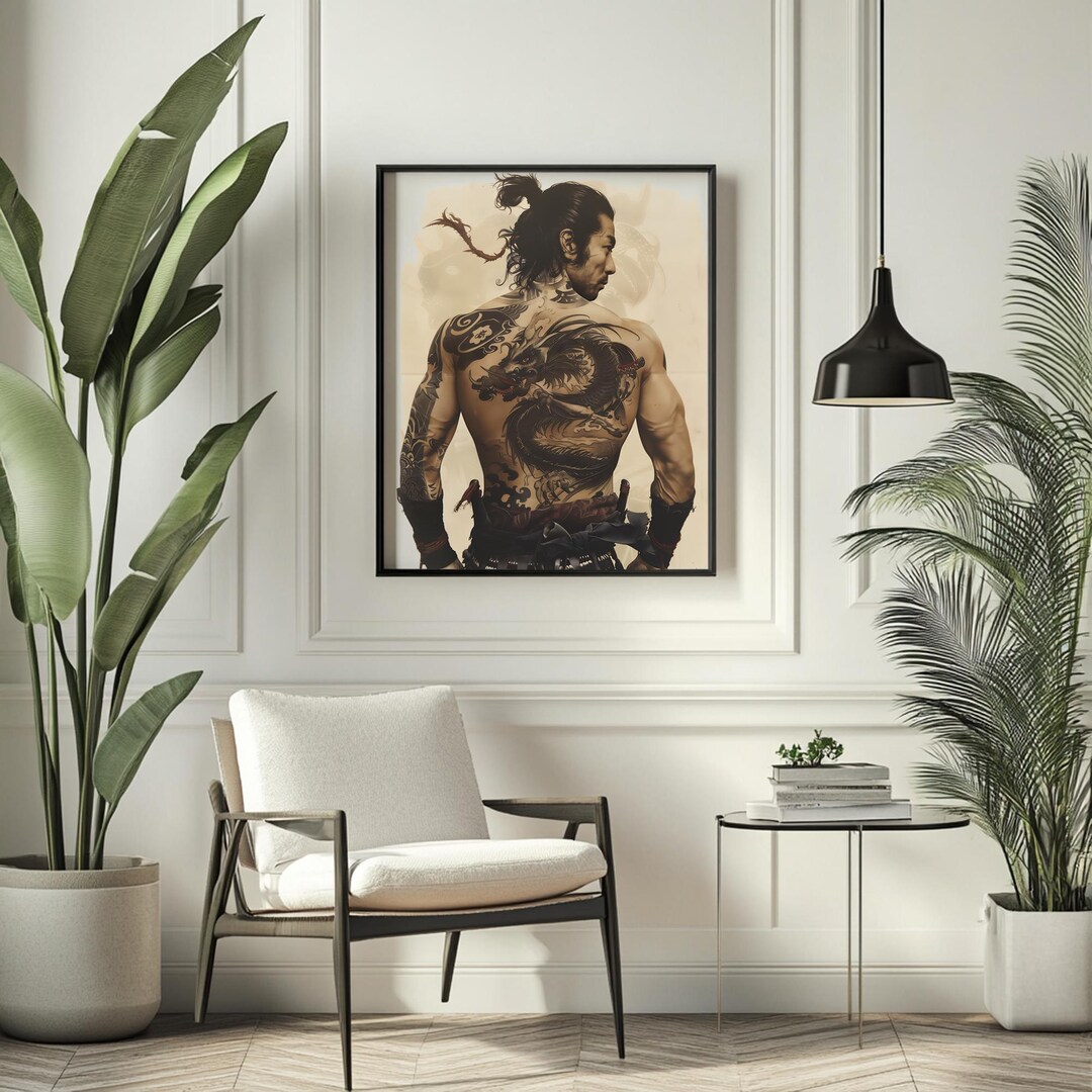 Samurai Poster, Samurai Art Print, Wall Art, Home Decor, Japanese Art ...