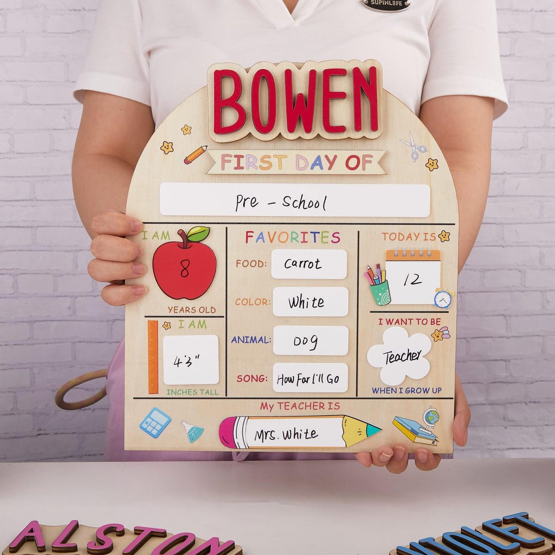Customized First and Last Day School Sign, Back to School Sign ...