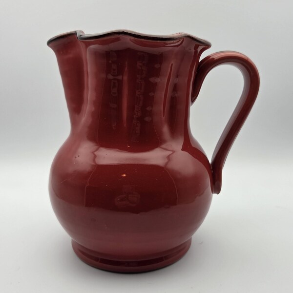 Red Ceramic Pitcher - Etsy