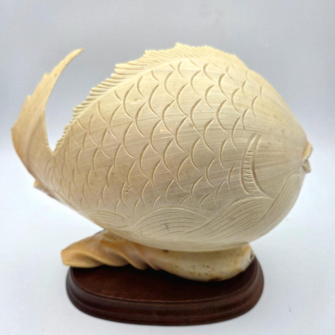 Conch Shell Fish Sculpture - Etsy