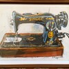 Vintage Old Singer Sewing Machine Painting, Gift for Crafter Fine Art ...