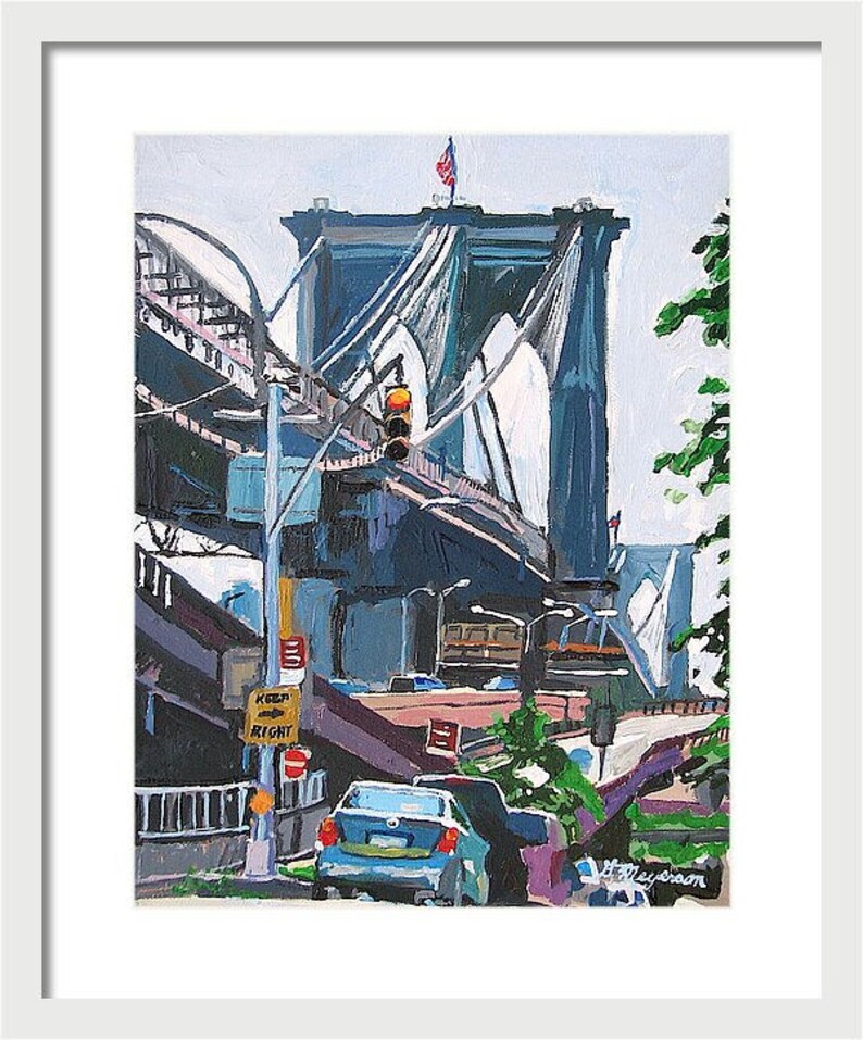 Brooklyn Bridge Art Print: Dumbo NYC Cityscape Painting, Gwen Meyerson ...
