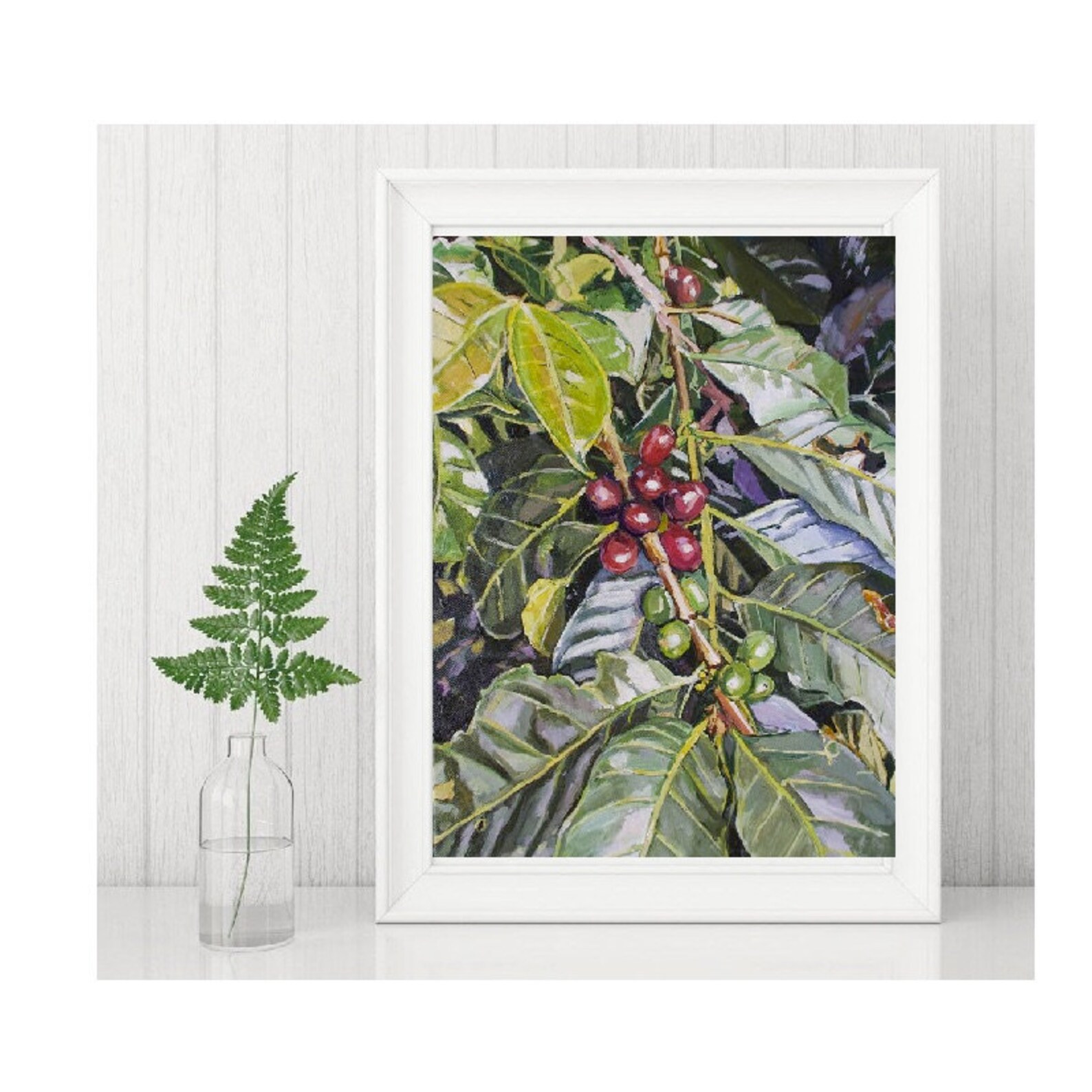 Coffee Plant Art Print, Botanical Art Gift, Medellin Colombia ...