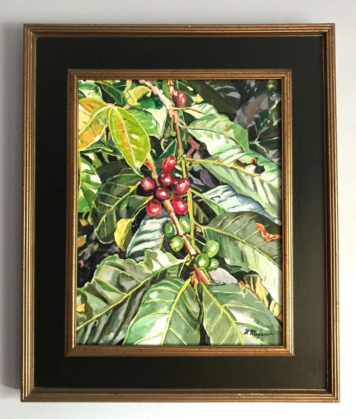 Coffee Plant Art Print Botanical Art Gift Medellin Colombia | Etsy