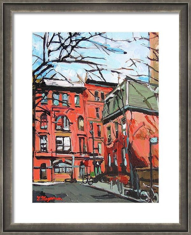 West Village Cityscape Art Print: Red Buildings, NYC Fine Art (8x10) - Etsy