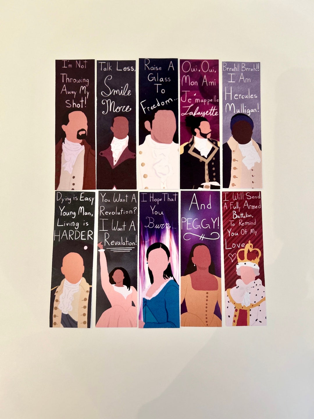 Hamilton Act 1 Bookmarks - Etsy