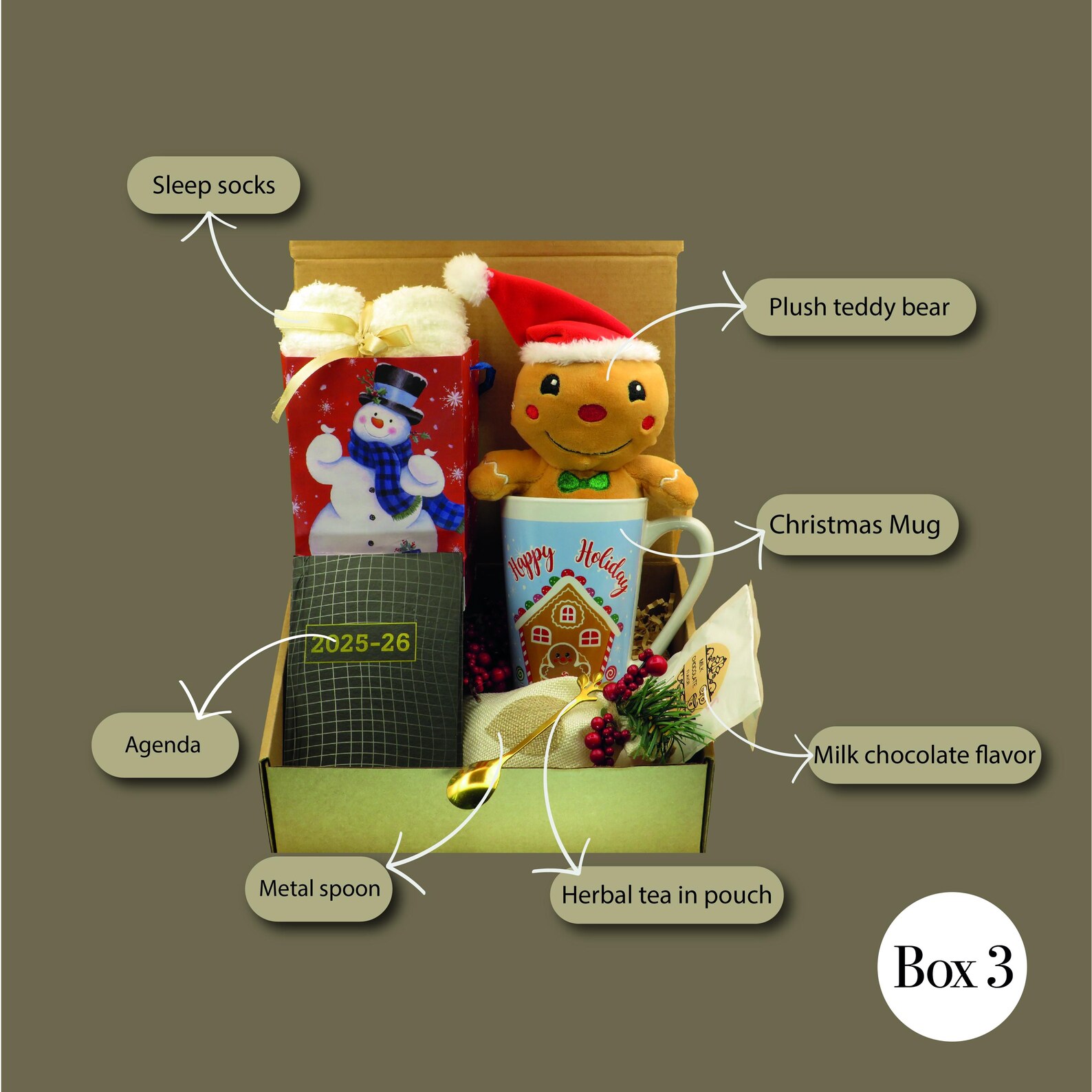 Christmas Gift Box With Cozy Holiday Keepsakes,thoughtful Gift Box for ...