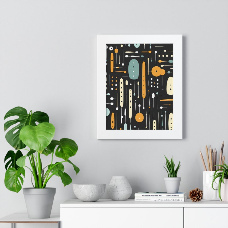 Morse Code Art Print Framed Vertical Poster Unique Wall Decor Modern ...