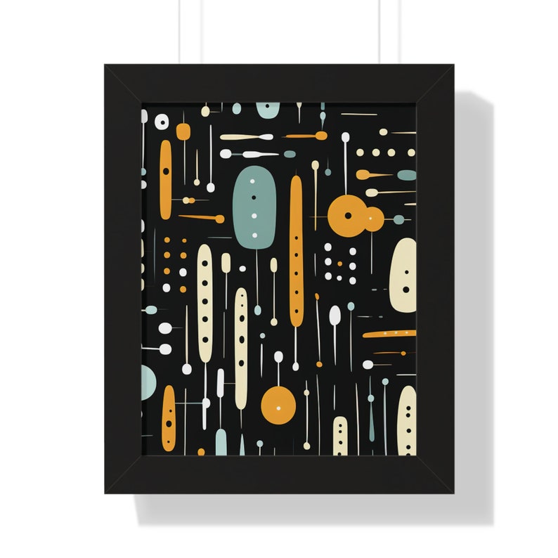 Morse Code Art Print Framed Vertical Poster Unique Wall Decor Modern ...