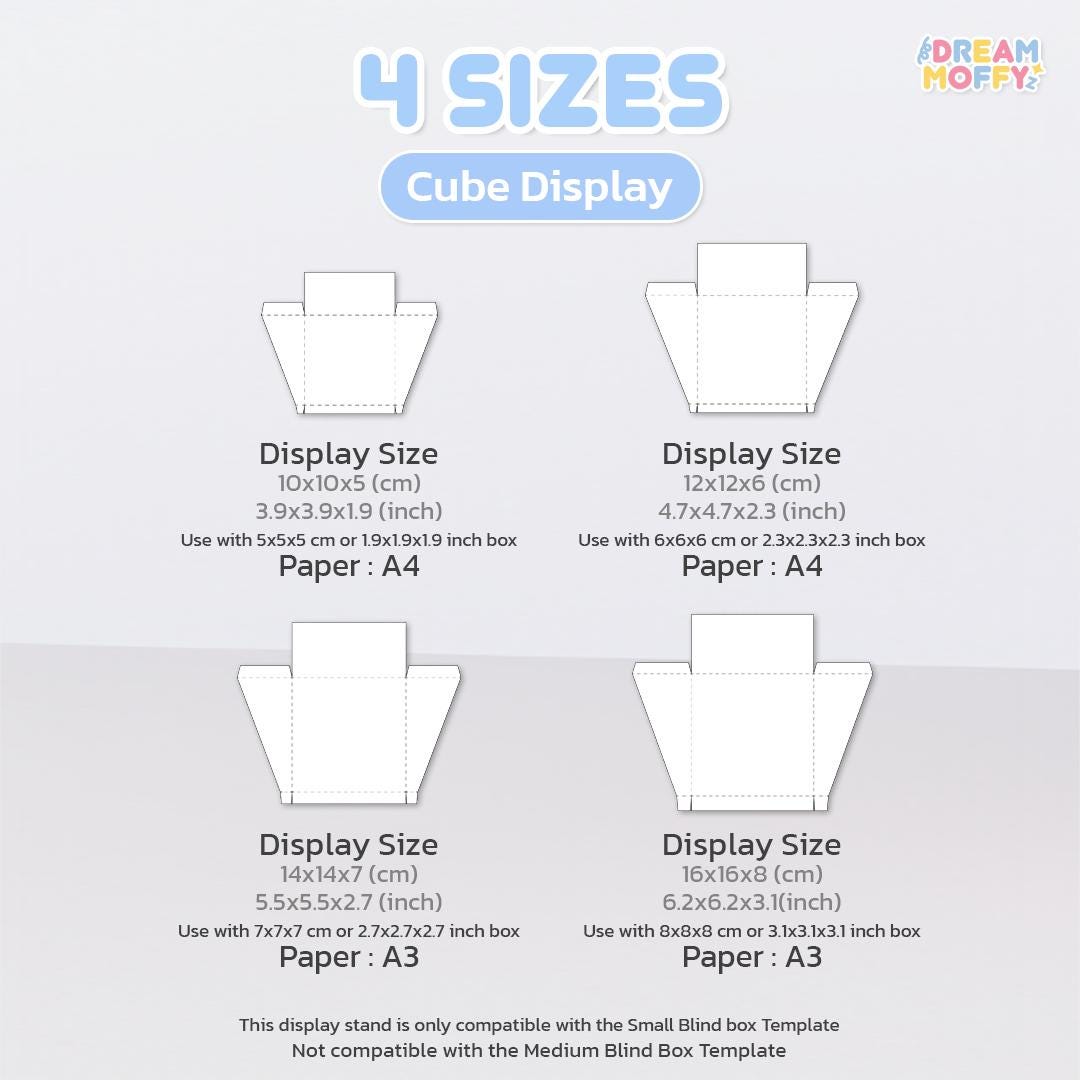 Small Display Stand Box Canva Template Editable DIY Surprise Gift Box ...