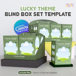 Green Blind Box Design Template Editable DIY Surprise Gift Box for Him ...