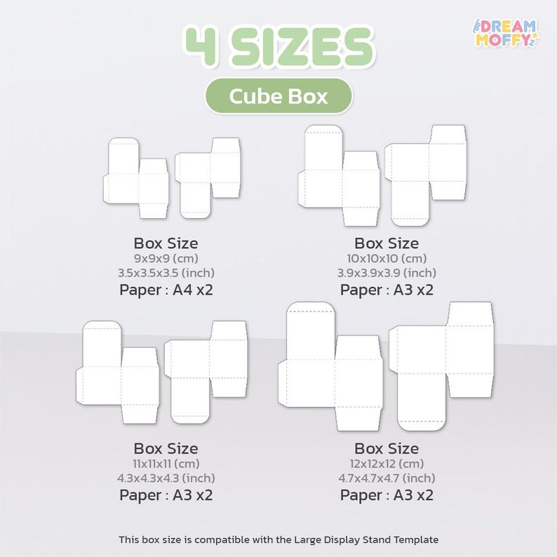 Large Blind Box and Display Stand Box Canva Template Editable DIY ...