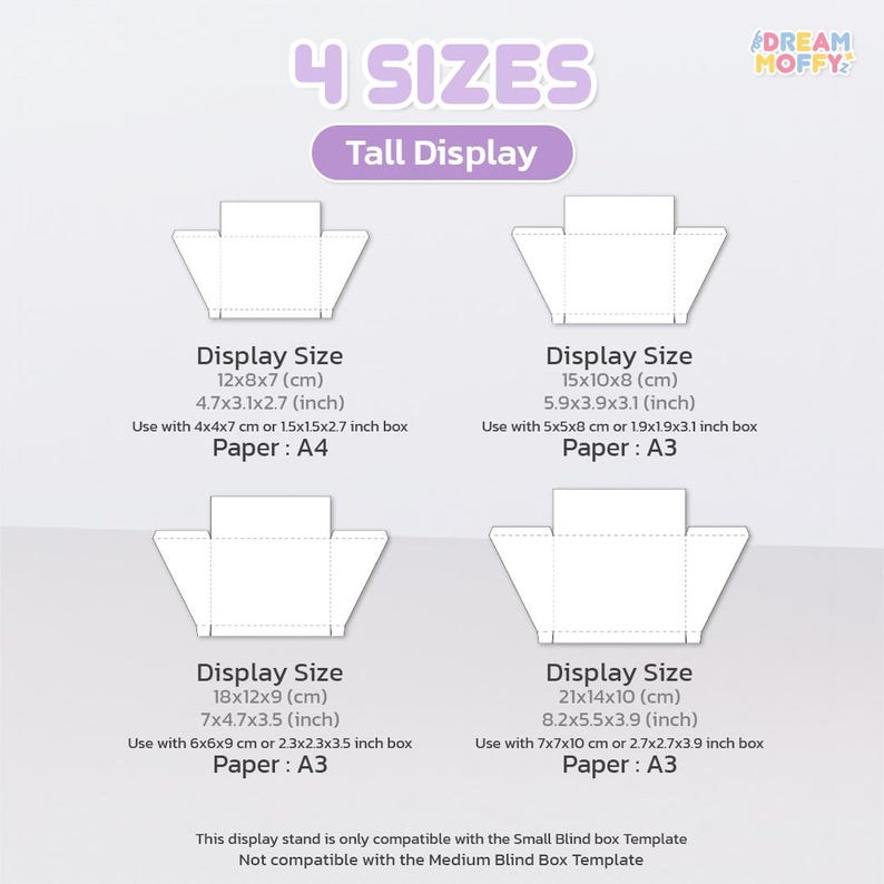 Medium Blind Box and Display Stand Box Canva Template Editable DIY ...