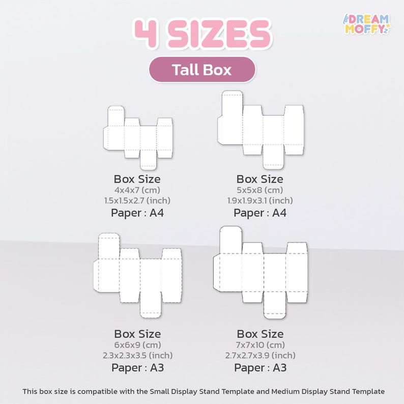 Small Blind Box and Display Stand Box Canva Template Editable DIY ...