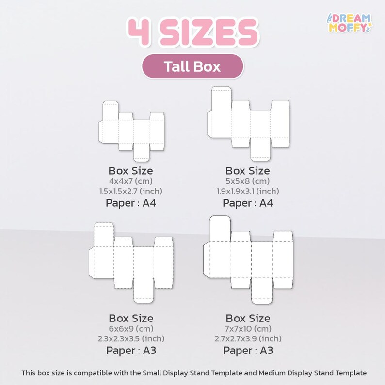 Extra Large Blind Box and Display Stand Box Canva Template Editable DIY ...