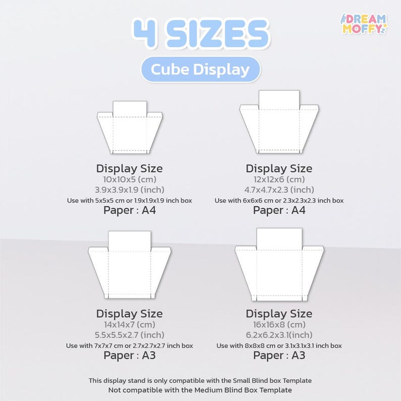 Small Blind Box and Display Stand Box Canva Template Editable DIY ...