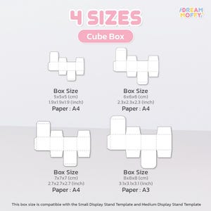 Medium Blind Box and Display Stand Box Canva Template Editable DIY ...