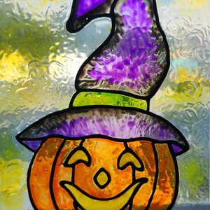 Suncatcher Halloween Pumpkin - Etsy