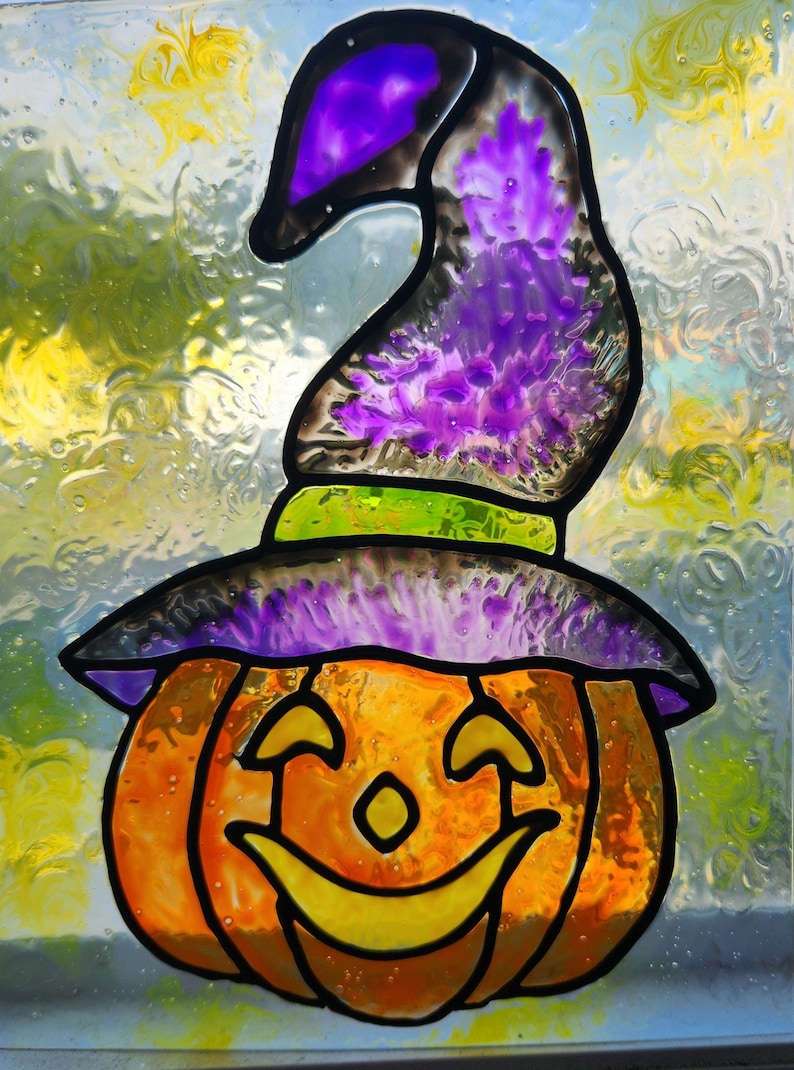 Suncatcher Halloween Pumpkin - Etsy