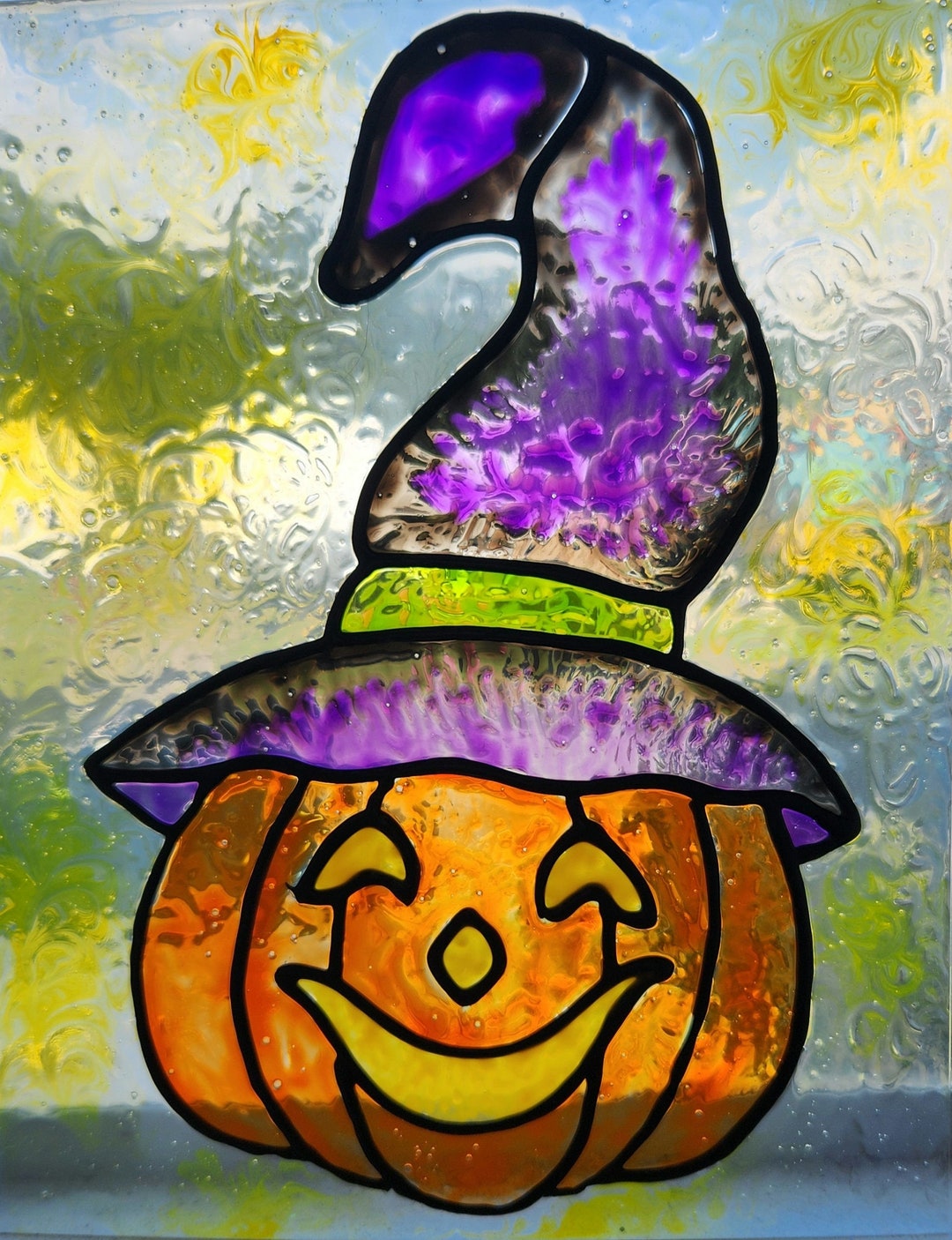 Suncatcher Halloween Pumpkin - Etsy