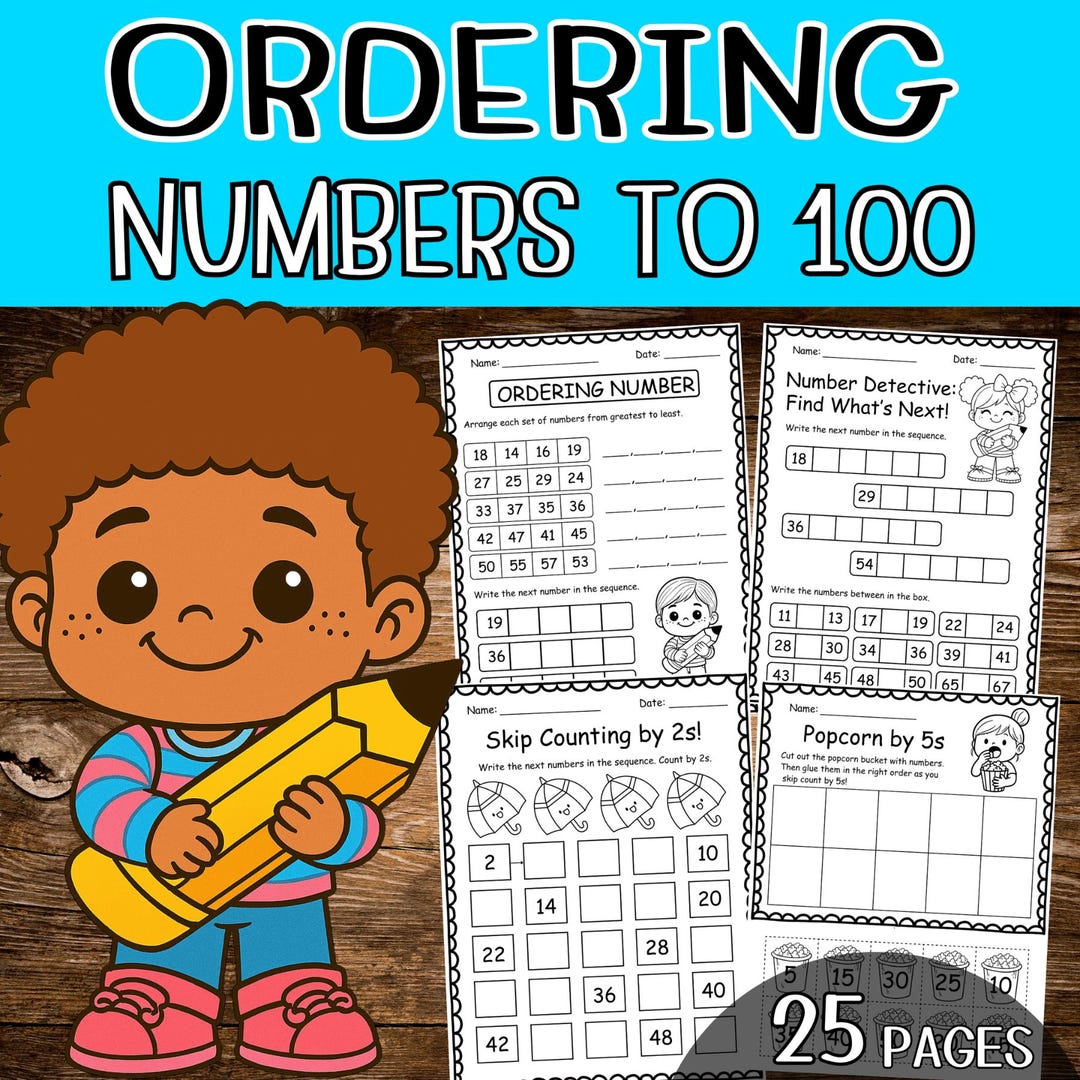 Ordering & Counting Numbers to 100: Fun and Skill-building Worksheets ...