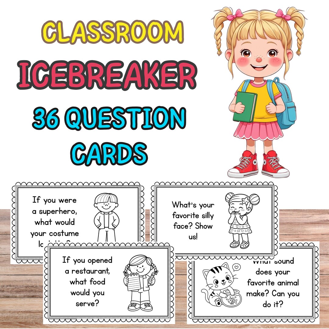 Getting to Know You Question Cards | Classroom Icebreakers - Etsy