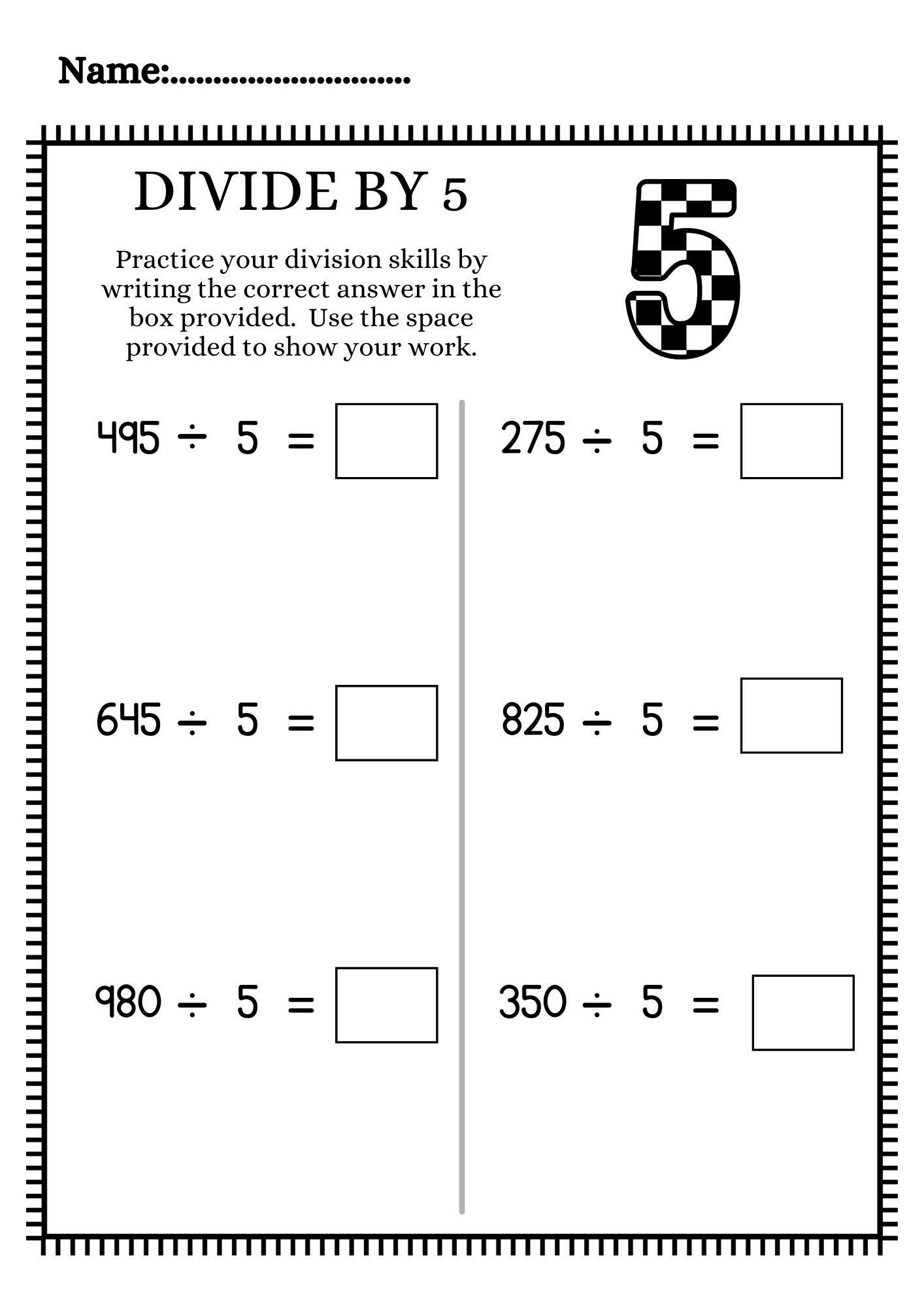 3rd Grade Division Facts Practice Worksheets - Etsy