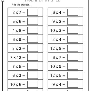 Multiplication Wheels & Practice Pack | Times Tables 1–12 for Grade 3 ...