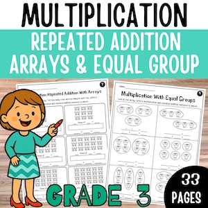Multiplication Equal Groups Worksheets - Etsy