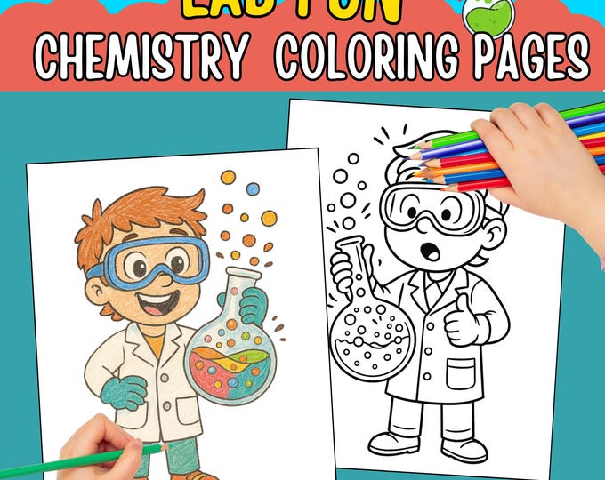 Science Series: Chemistry Coloring Book for Kids - Etsy Canada
