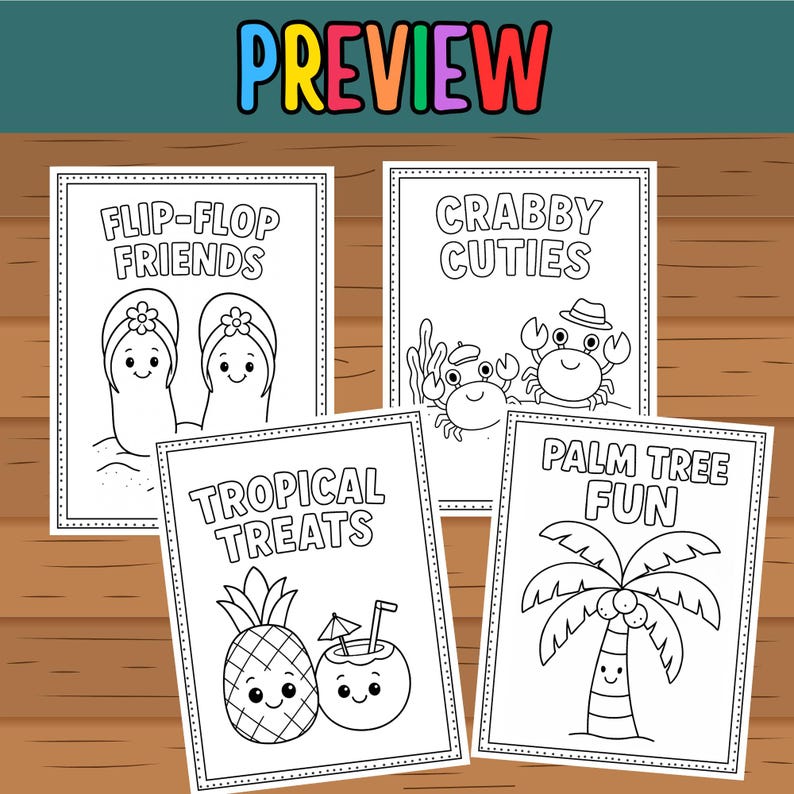 Summer Coloring Pages| Fun Beach| Ocean Adventures | Preschool & Grade ...