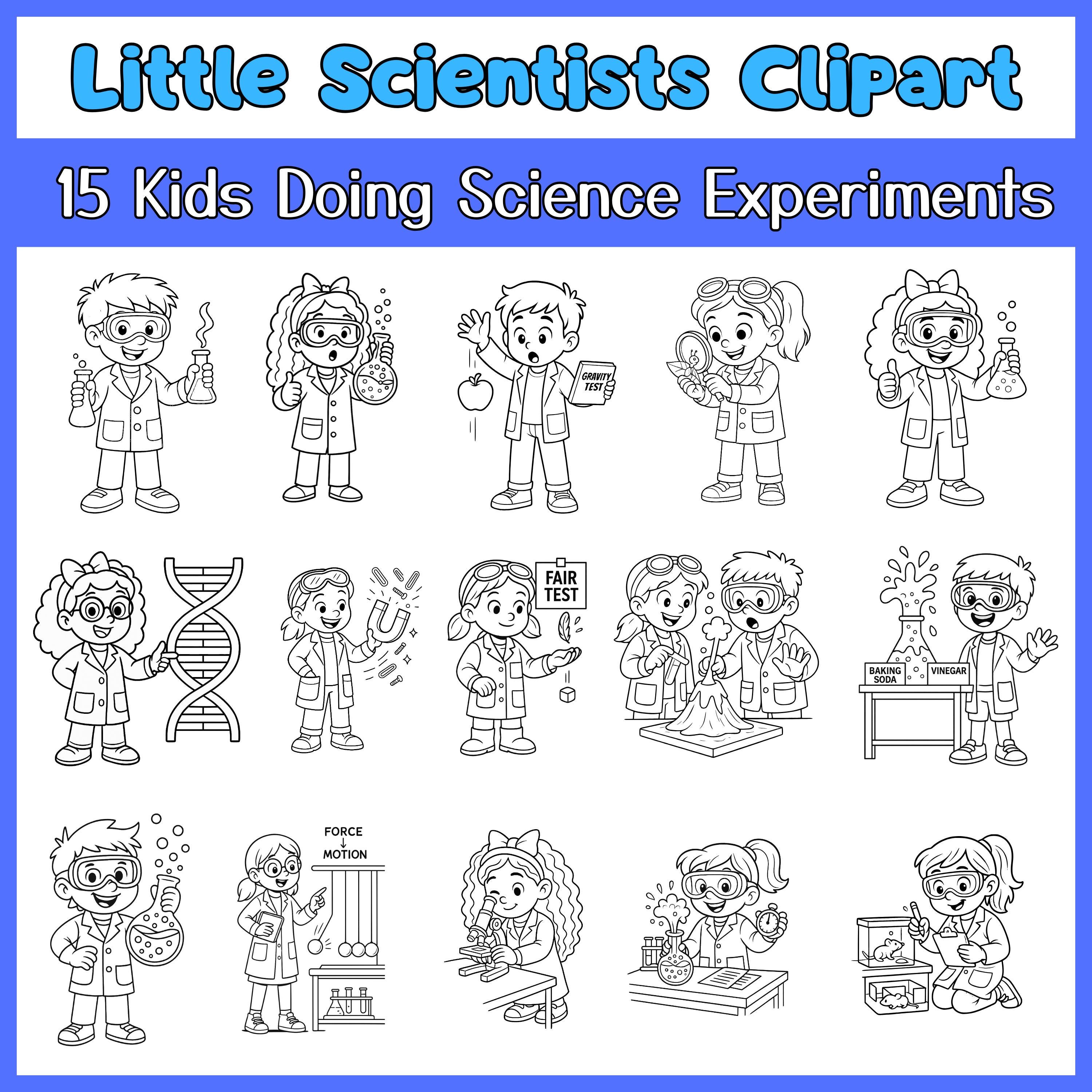 Little Scientists Clipart - Etsy