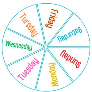 Calendar Wheel Number 1-10, Day of the Week, Month of the Year - Etsy