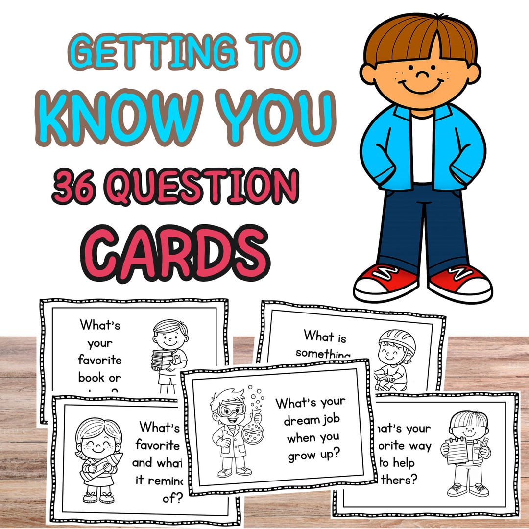 Back to School Question Cards: Classroom Icebreakers (printable PDF ...