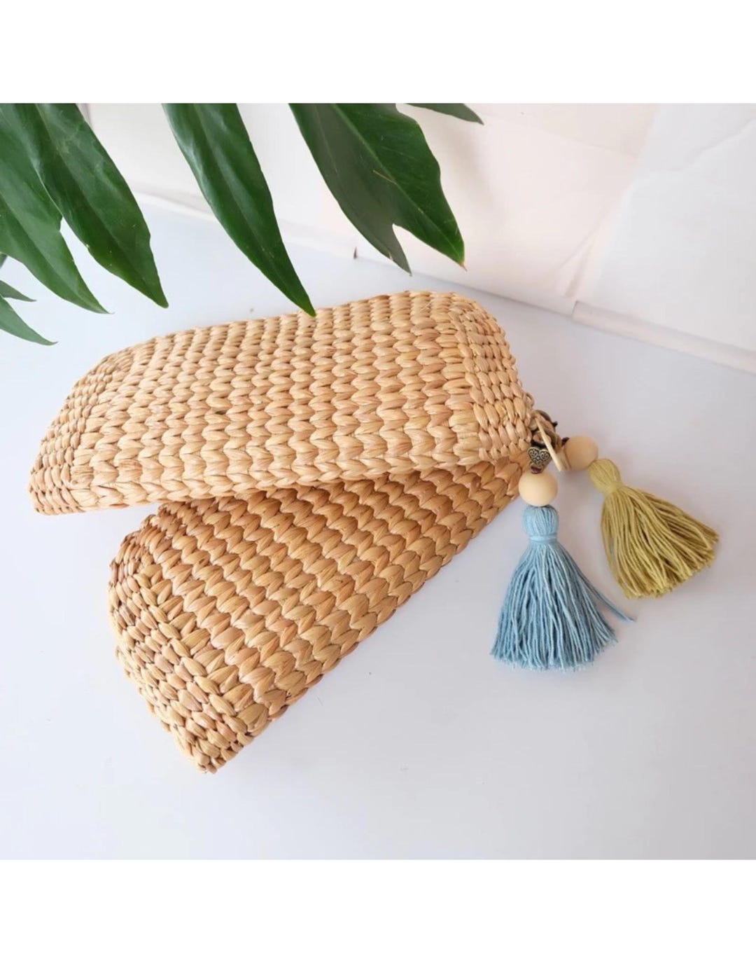 Handwoven Water Hyacinth Long Wallet, Straw Wallet Made in Thailand - Etsy