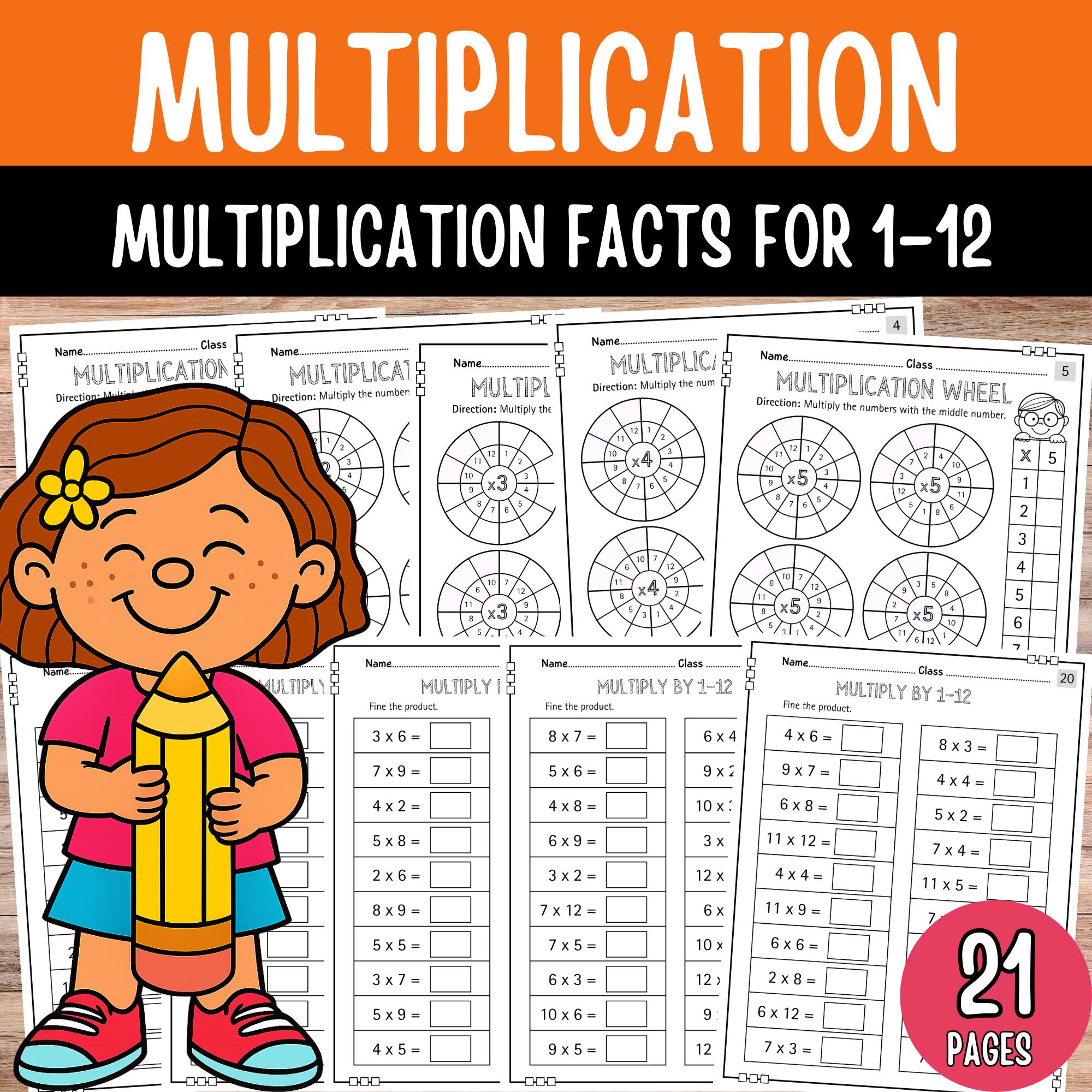 Multiplication Wheels & Practice Pack | Times Tables 1–12 for Grade 3 ...